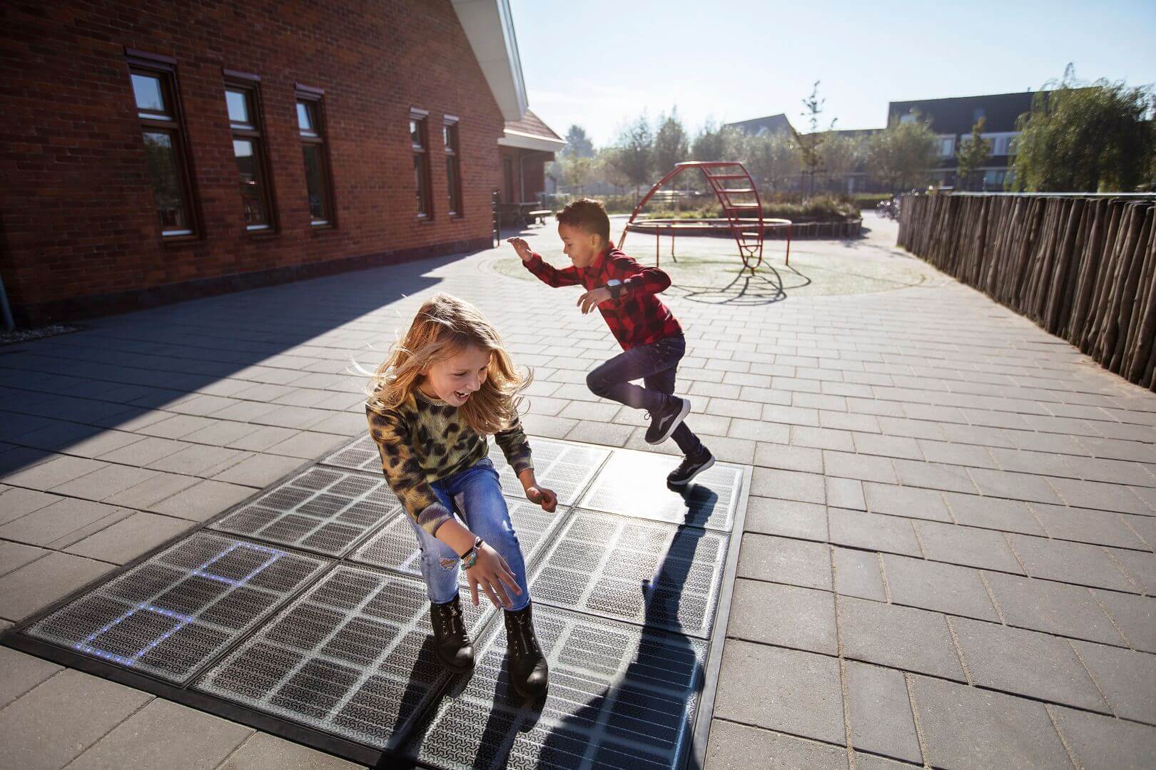 Solar Powered Interactive Floor Tiles- Solar Panel Flooring